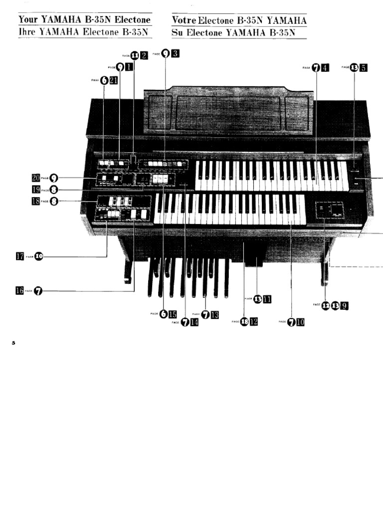 Manual de Usuario Yamaha Electone A-55n (34 Páginas) | PDF