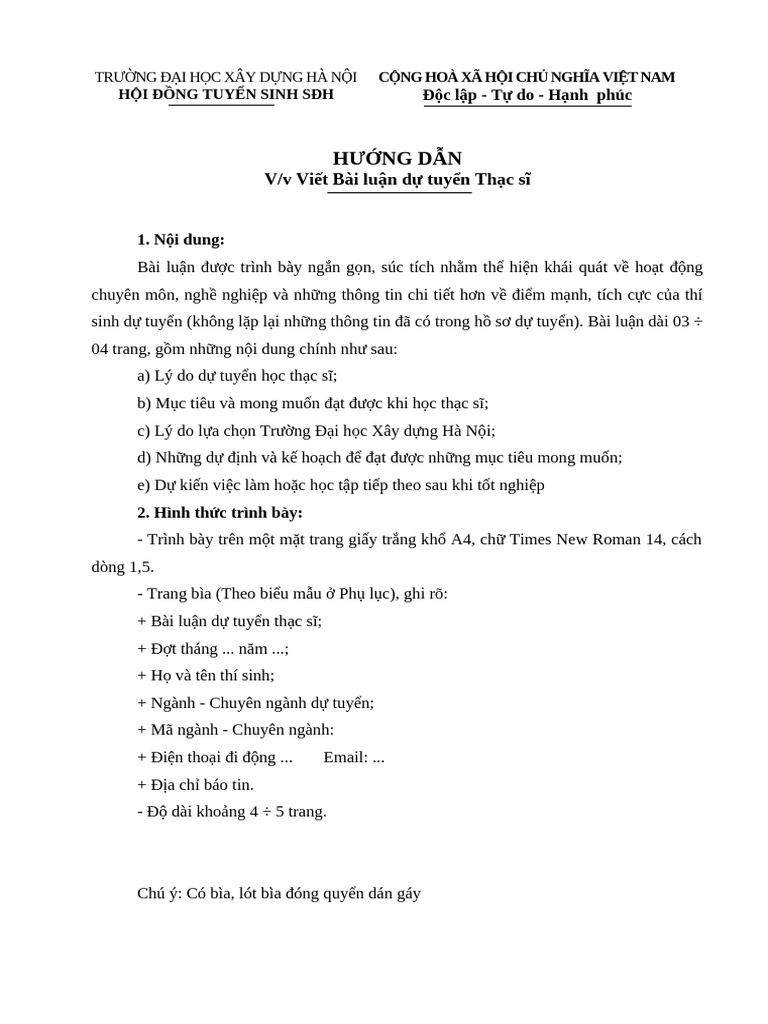 Huong Dan Viet Bai Luan | PDF
