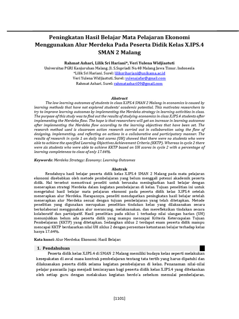 PTK Metode Alur Merdeka | PDF