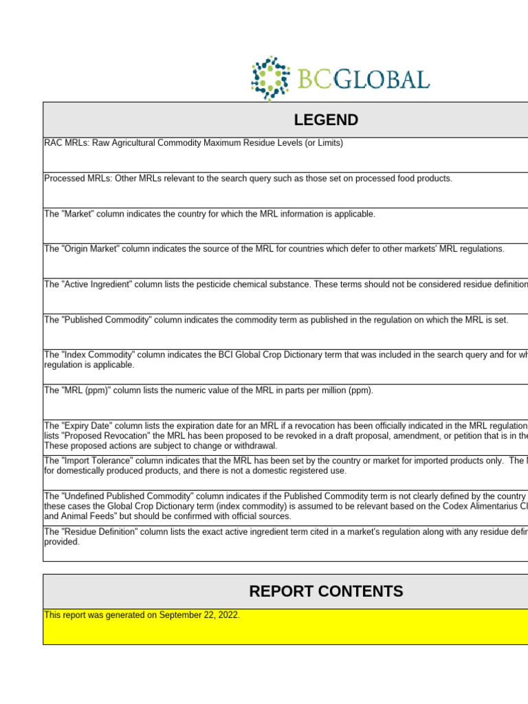 Lmr Chile Eu | PDF | Agricultural Chemicals | Pesticide