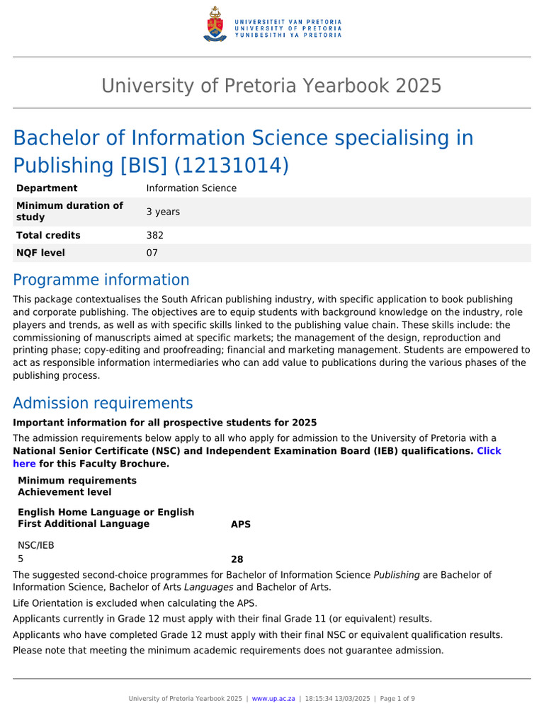 Programme 12131014 Abridged | PDF | University And College Admission ...
