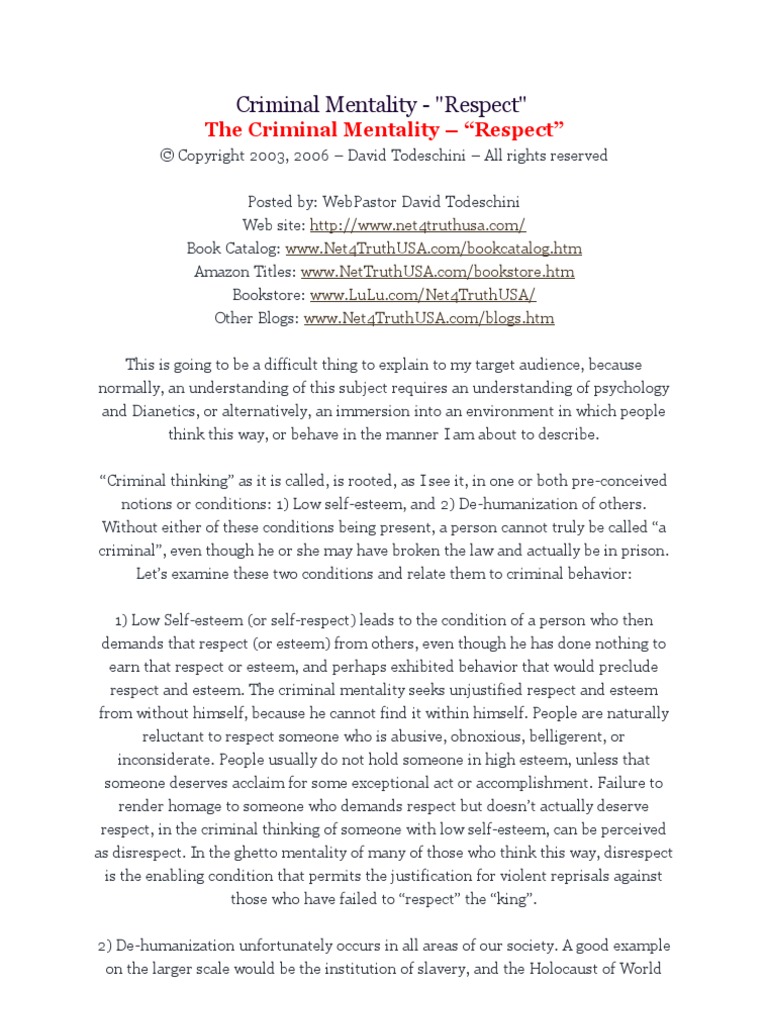 Criminal Mentality | PDF