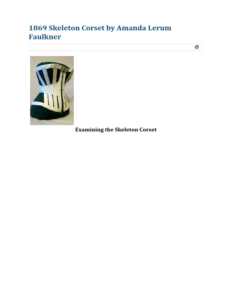 1869 Skeleton Corset (Corset Tiras) | PDF | Corset | Seam (Sewing)