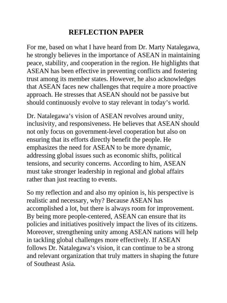 Reflection Paper Tristan Villoria | PDF