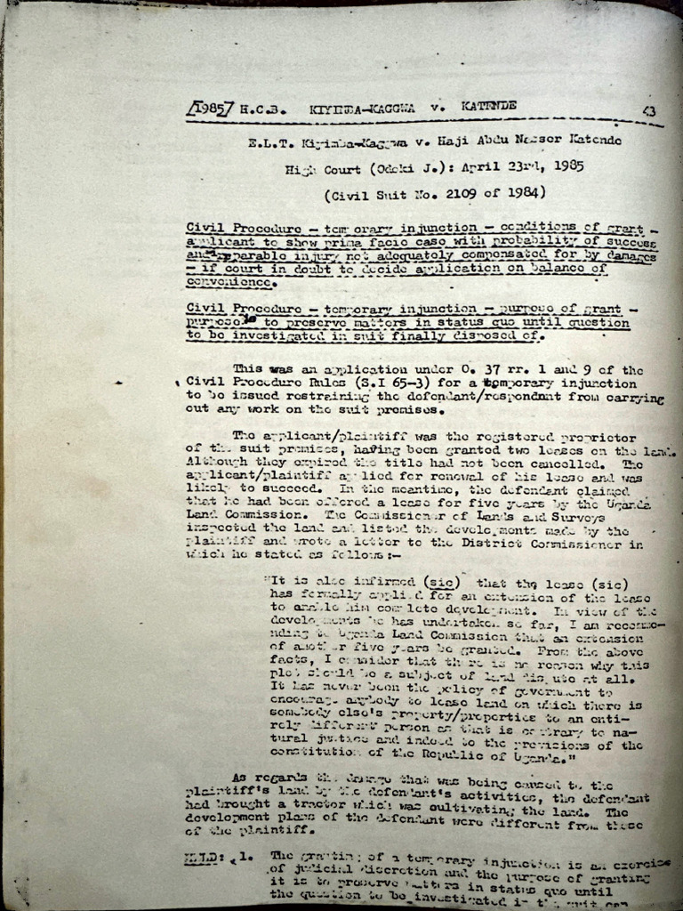 Kiyimba Kagwa V Abdul Nasser Katende | PDF