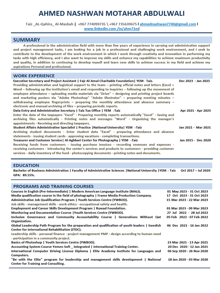 Ahmed Nashwan Motahar Abdulwali PDF | PDF | Business