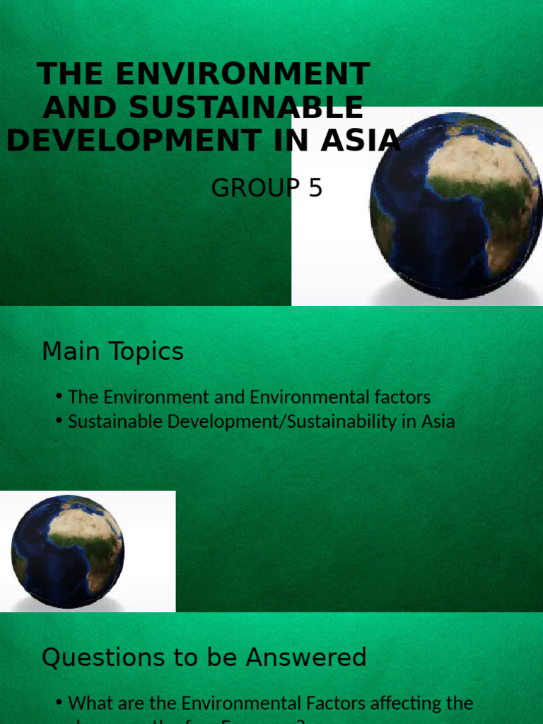 The Environment and Sustainable Development in Asia | PDF ...