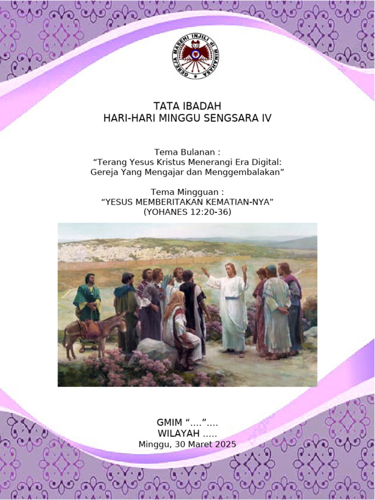 Tata Ibadah Hari Minggu Sengsara IV 30 Maret 2025 | PDF