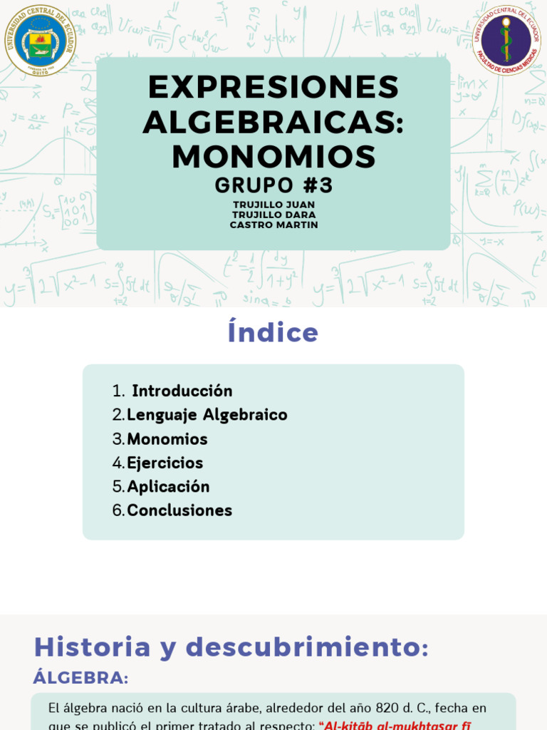 Presentación Preálgebra Simple Azul y Aqua - 20250116 - 222227 - 0000 | PDF | Álgebra | Matemáticas