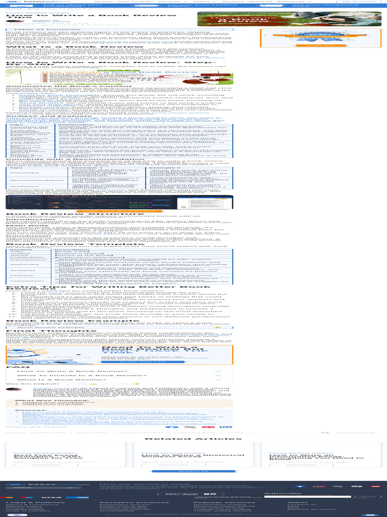 How To Write A Book Review Structure, Writing Tips, Template 2 | PDF ...