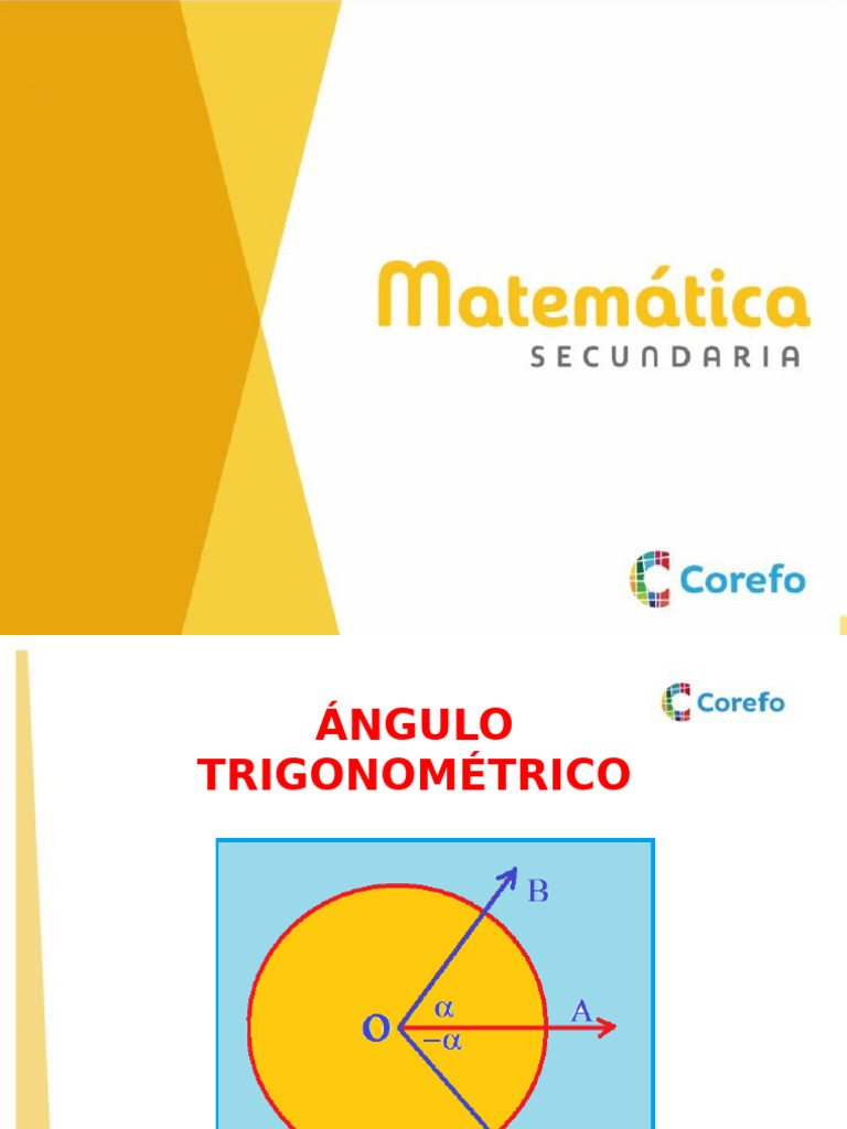 Ángulo Trigonométrico | PDF | Trigonometría | Espacio