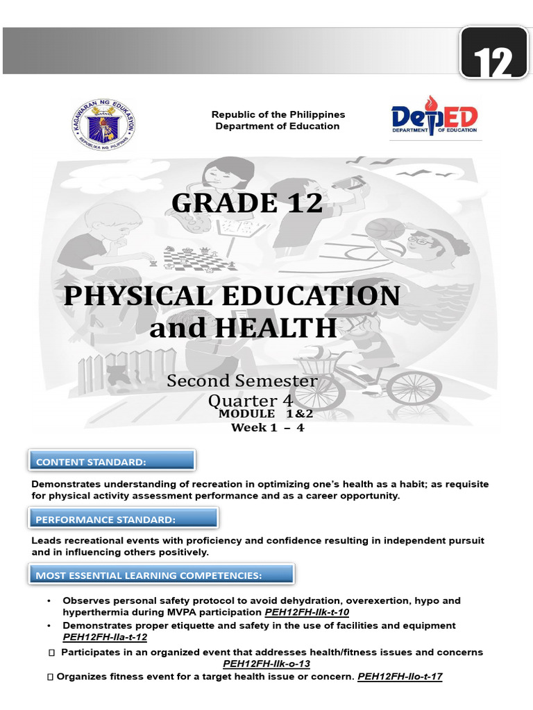 Grade 12 Pe and Health Module 1 4q4 - Compress | PDF | Compass ...