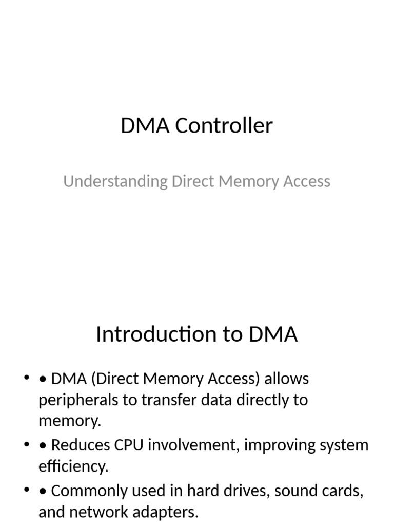 DMA Controller Presentation | PDF