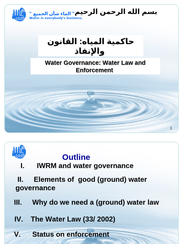 Complete Lecture Water Laws and Institutions | PDF