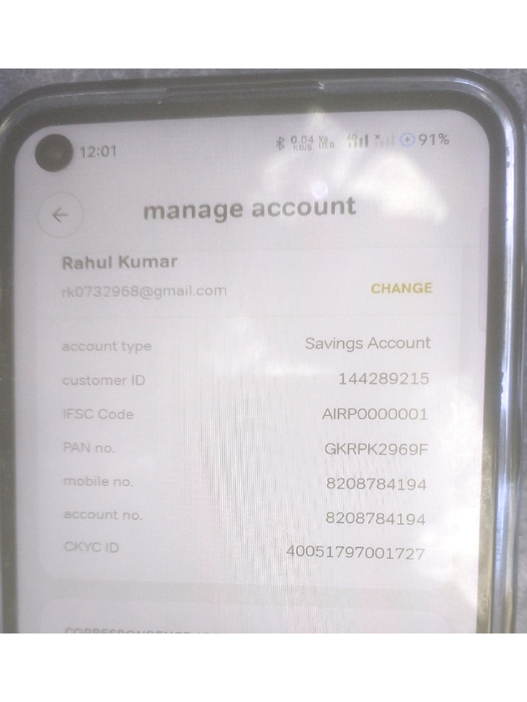 Account Details | PDF