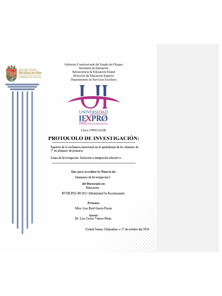 Protocolo de Investigacion Garcia - Payan - Luis Raul | PDF | Teoría ...