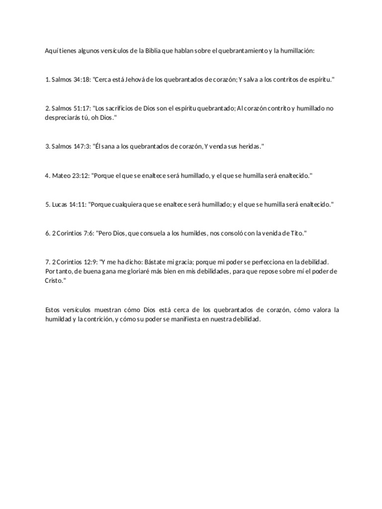 Versículo Quebrantamiento | PDF