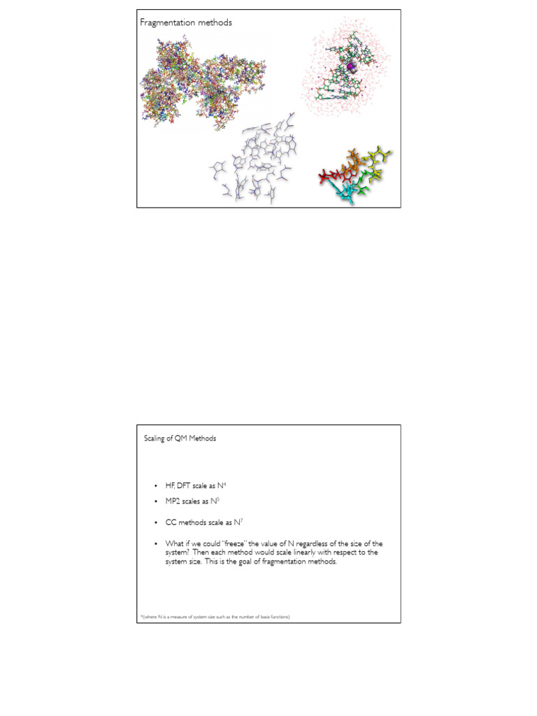 Fragmentation Methods in Quantum Calculations | PDF | Chemical Bond ...