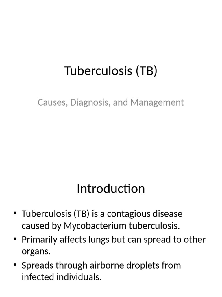 Tuberculosis Management | PDF
