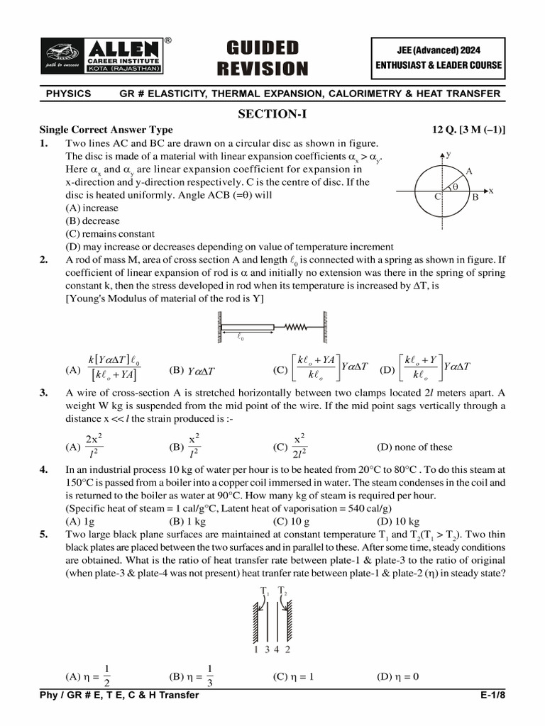 Elasticity Thermal Heat | PDF