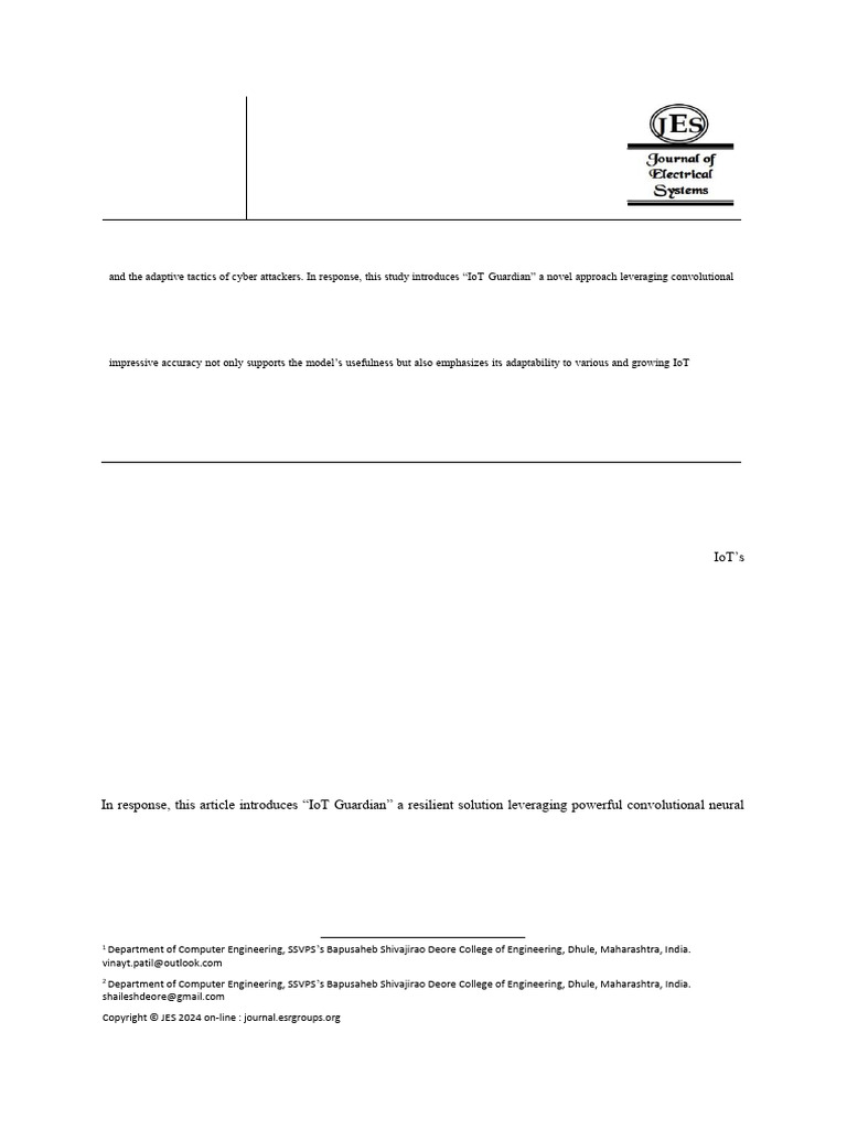 (2024 Issue) ARDA - JOURNAL - 17651 - Final Paper - JES - AL | PDF | Internet Of Things ...