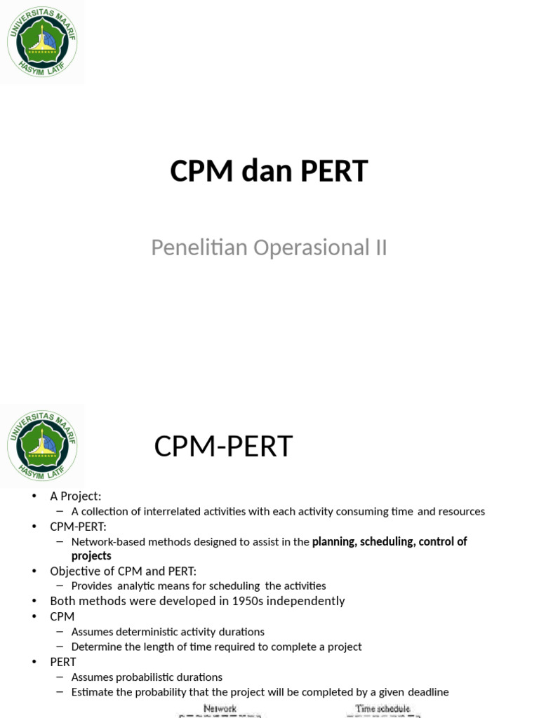 14. CPM dan PERT | PDF | Project Management | Scheduling (Computing)