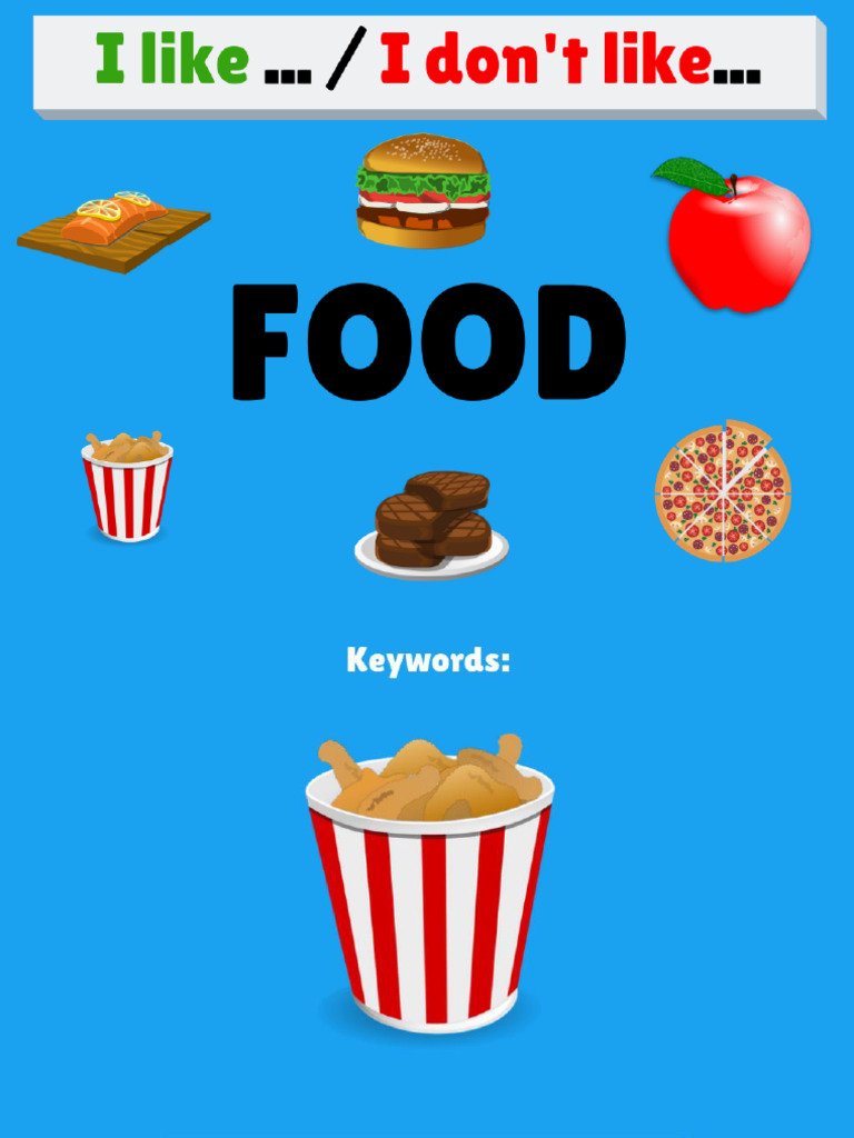 Food I Like I Dont Like ESL PowerPoint Lesson | PDF