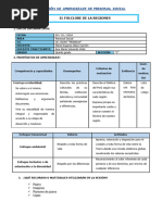 D1 A2 SESION PS. Día Mundial Del Folklore | PDF | Folklore | Evaluación