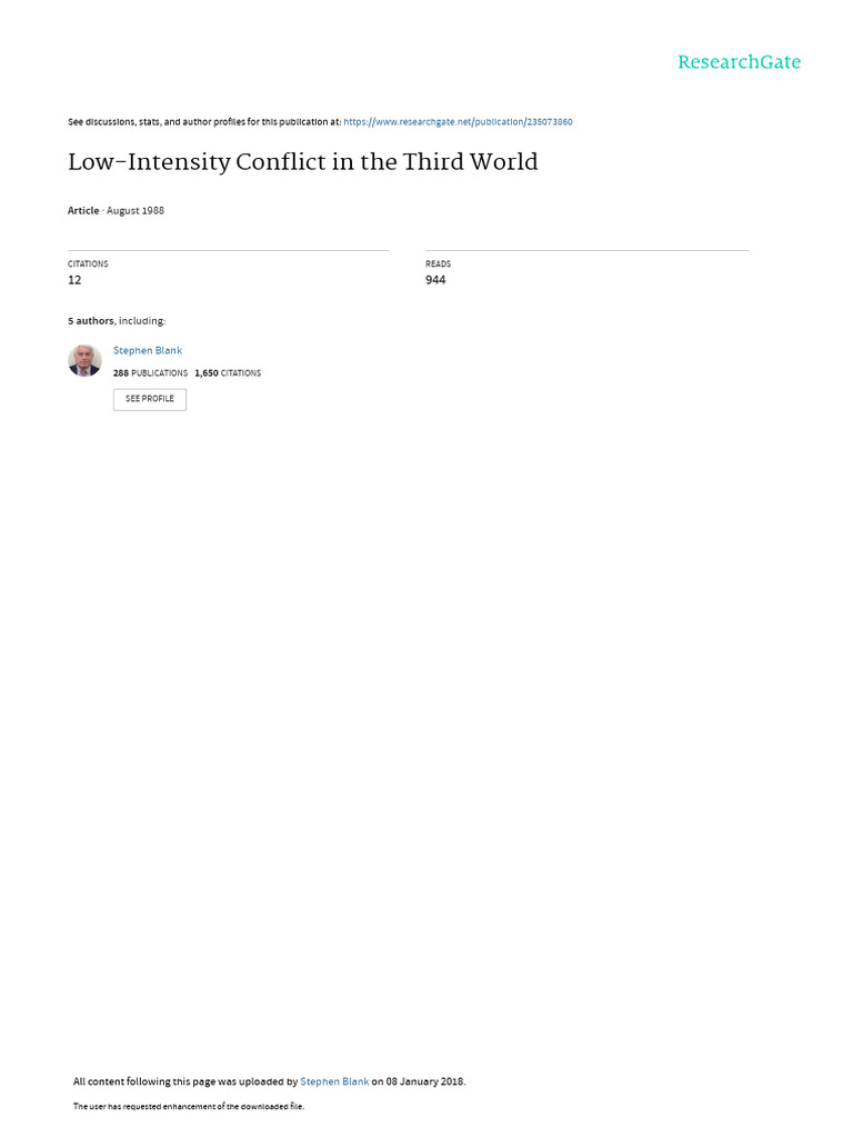 Low-Intensity Conflict in the Third World | PDF | Islamism