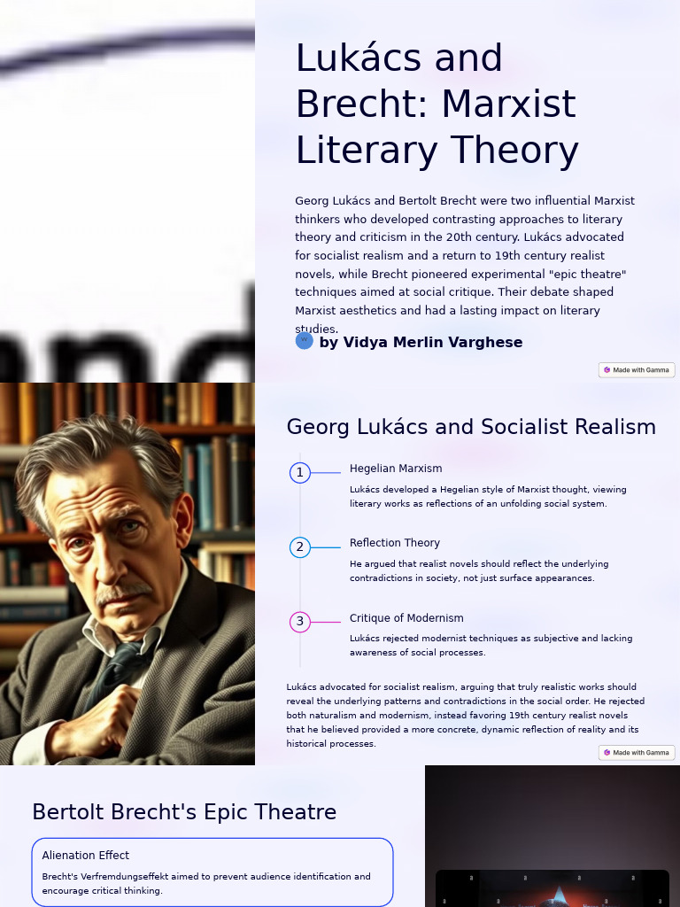 Lukács vs. Brecht: Marxist Aesthetics | PDF | Theodor W. Adorno ...