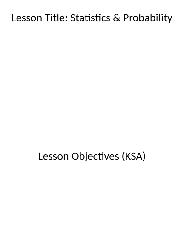 Statistics Probability Presentation | PDF