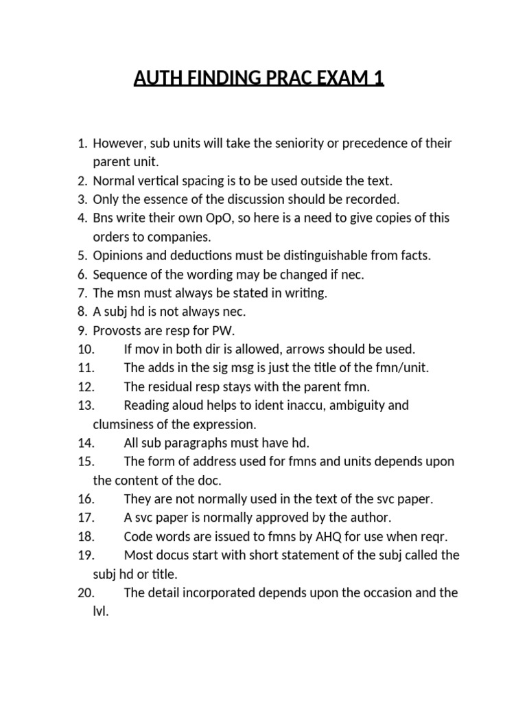 Auth Exam Prac 1 | PDF