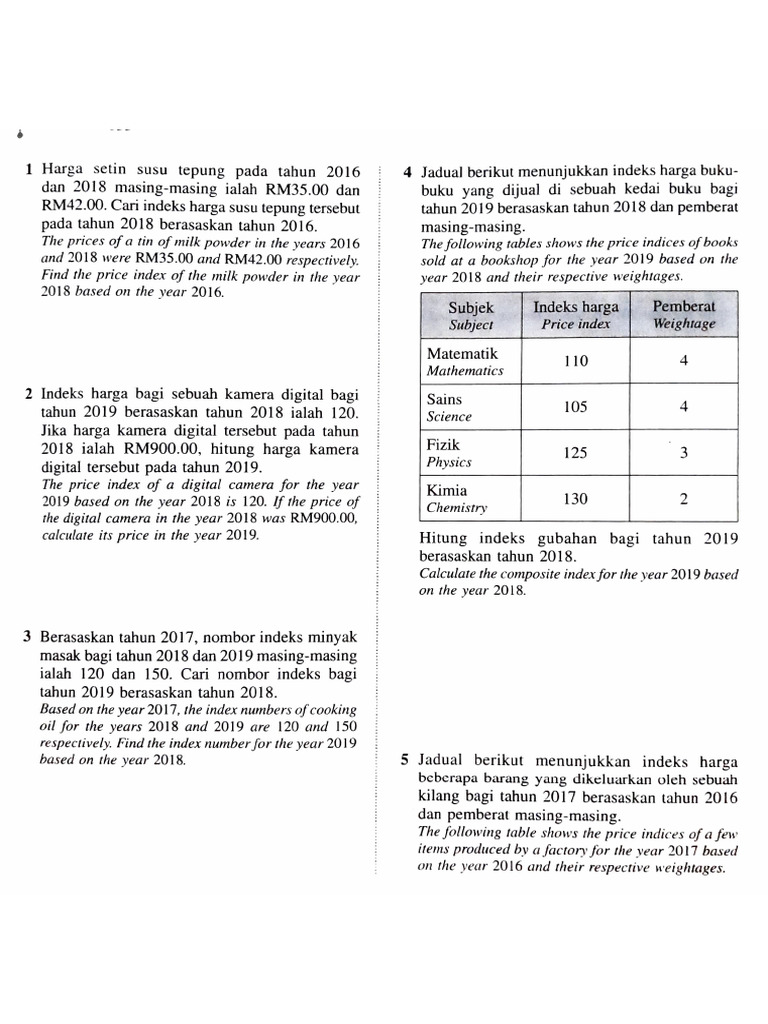Chapter 10 Index Numbers | PDF