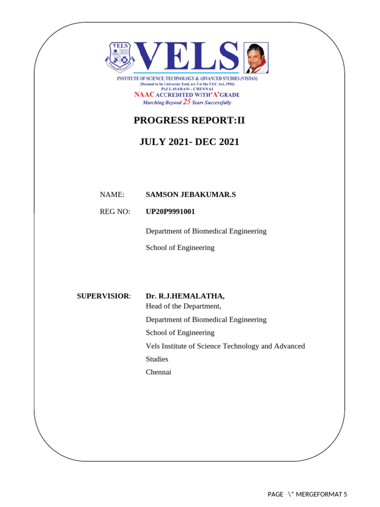 02.Phd - Progress - Report - July 21 - Dec 21 - Samson Jebakumar.s | PDF | Internet Of Things ...