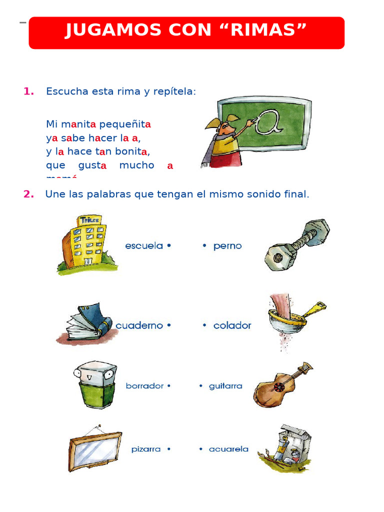 Rimas para Primero de Primaria | PDF