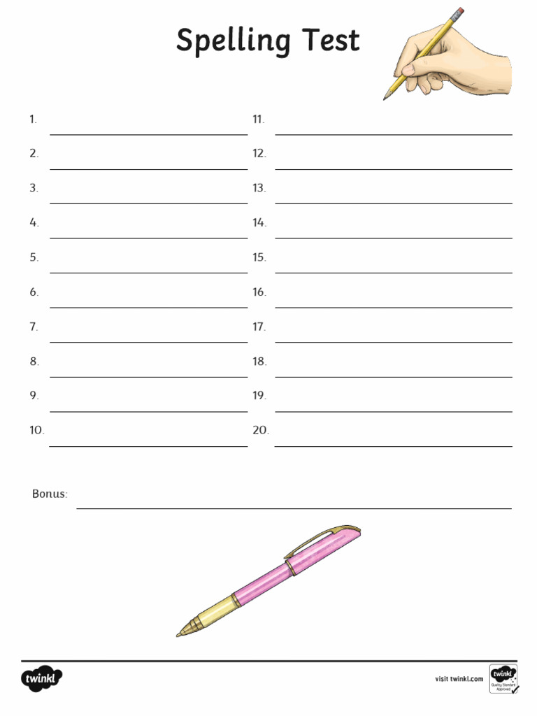Spelling Test | PDF