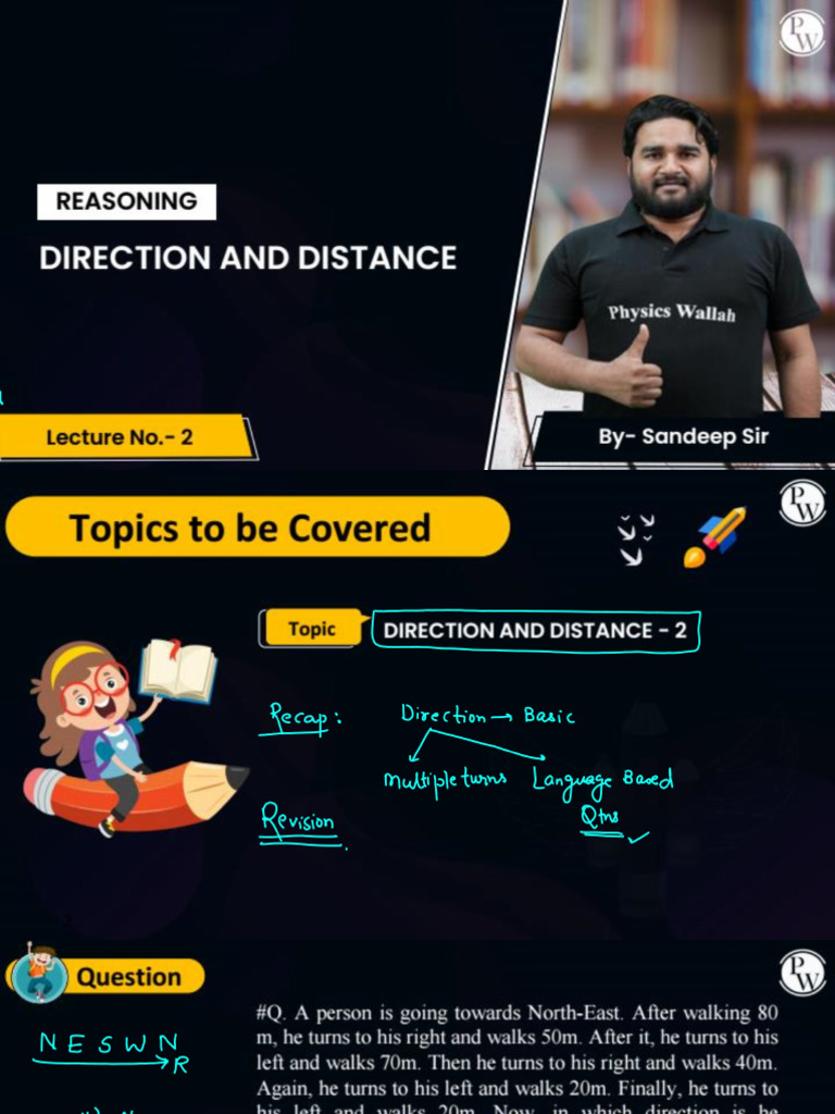 Direction and Distance (LECTURE - 2) | PDF