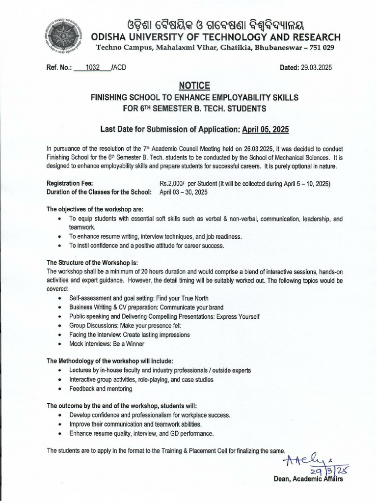 Notice_Finishing School | PDF