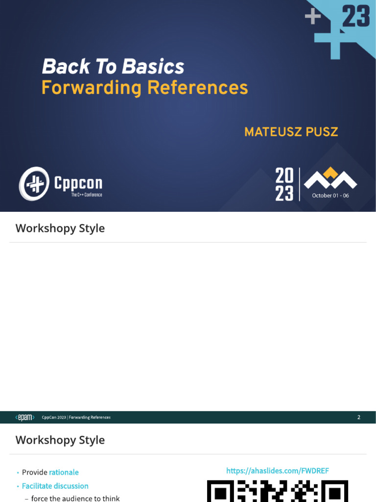 B2B Forwarding References | PDF | Parameter (Computer Programming) | Pointer (Computer Programming)