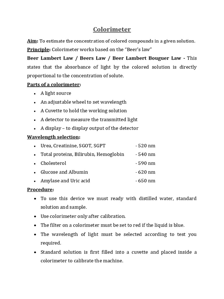 15. Colorimeter | PDF
