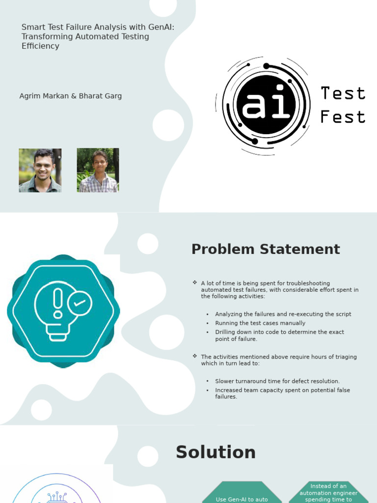 Agrim Markan, Bharat Garg - Smart Test Failure Analysis With GenAI ...