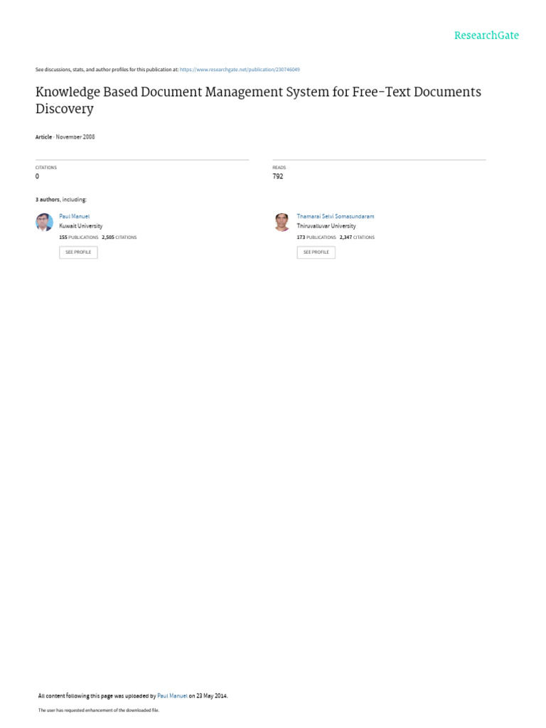 Knowledge-Based Document Management System | PDF | Cluster Analysis | Data