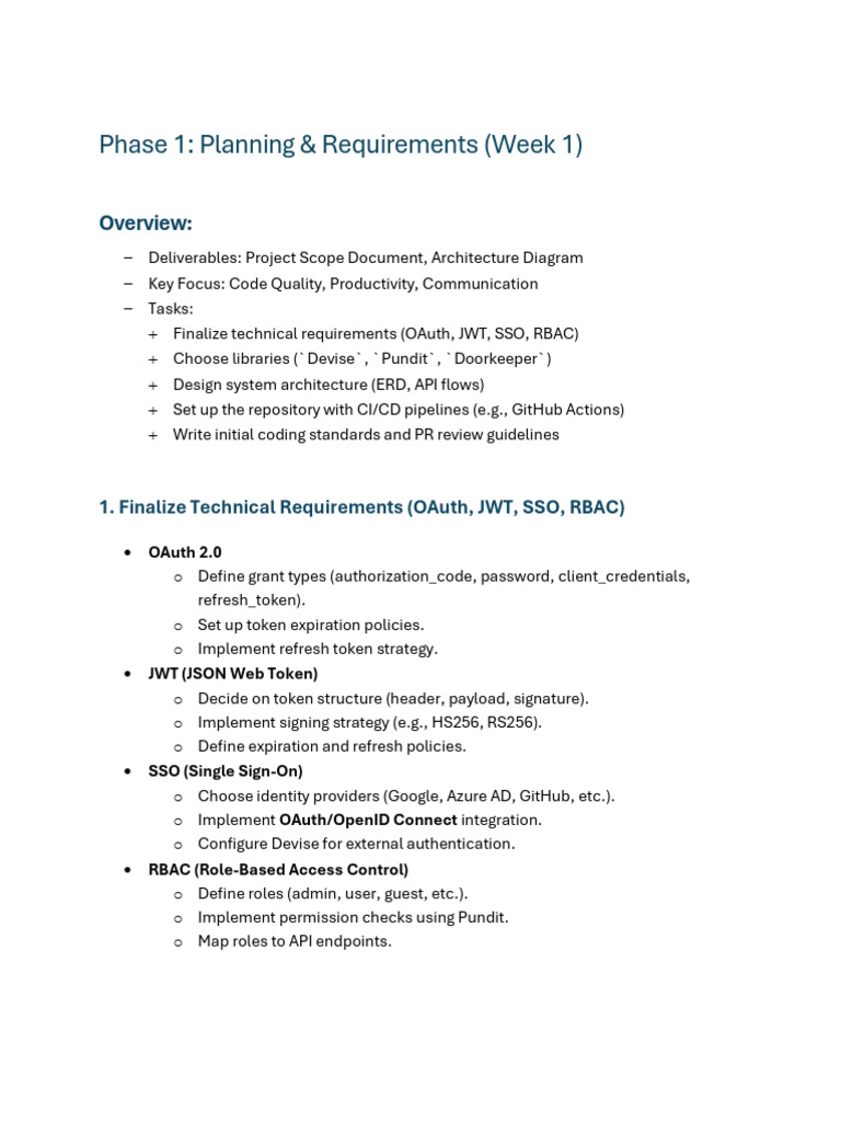 Planning & Requirements | PDF | Information Technology | Information Technology Management
