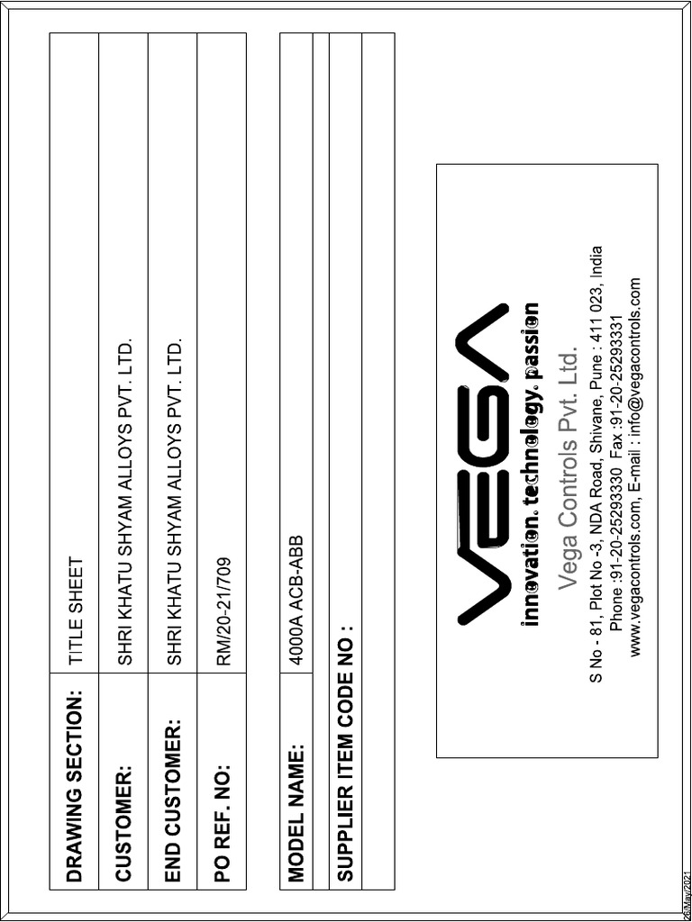 4000A Incomer Panel | PDF | Manufactured Goods