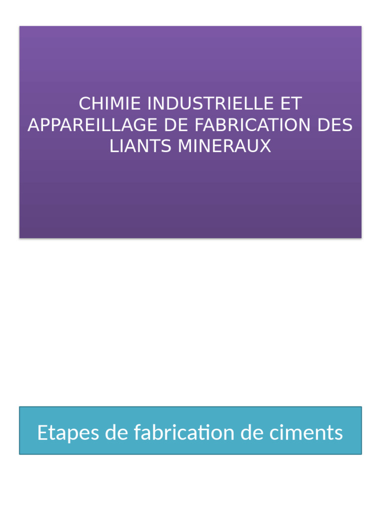 Etapes-de-fabrication-de-ciments | PDF