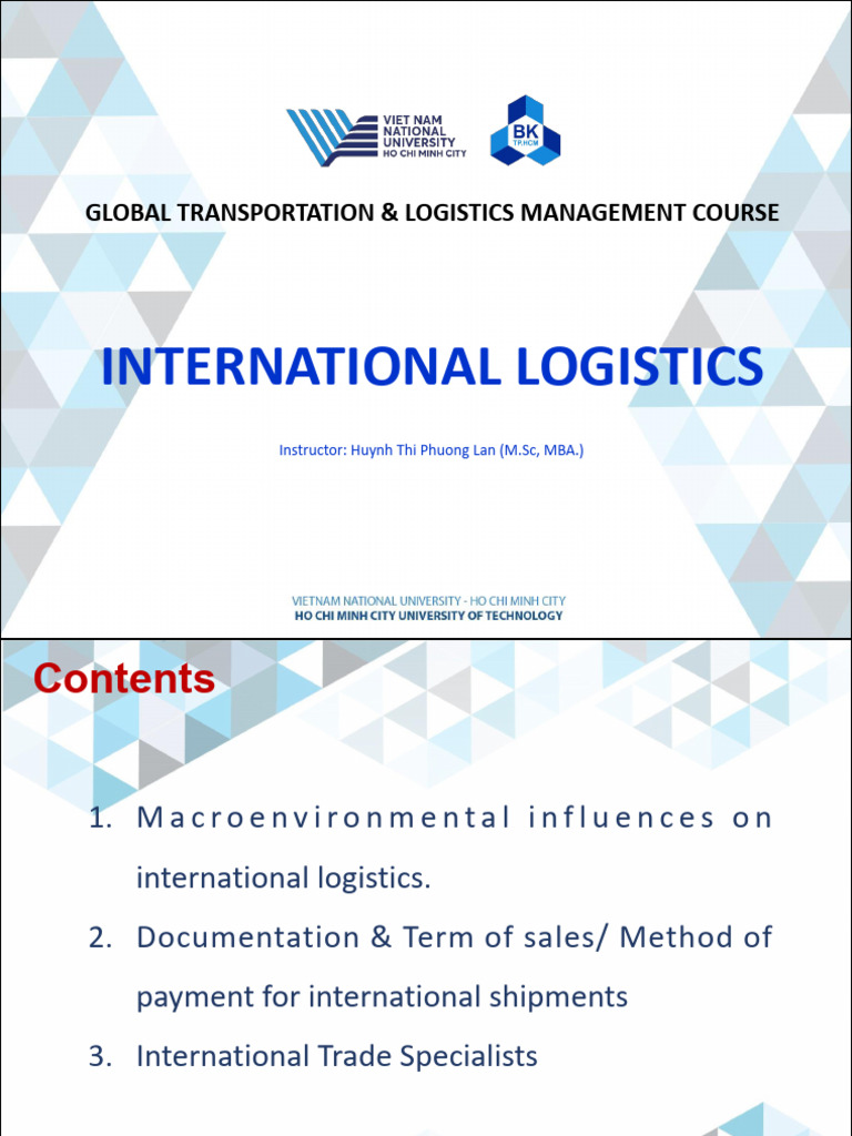 IM3093.GTLM.C6.Intl Logistics | PDF | International Business | Service Industries