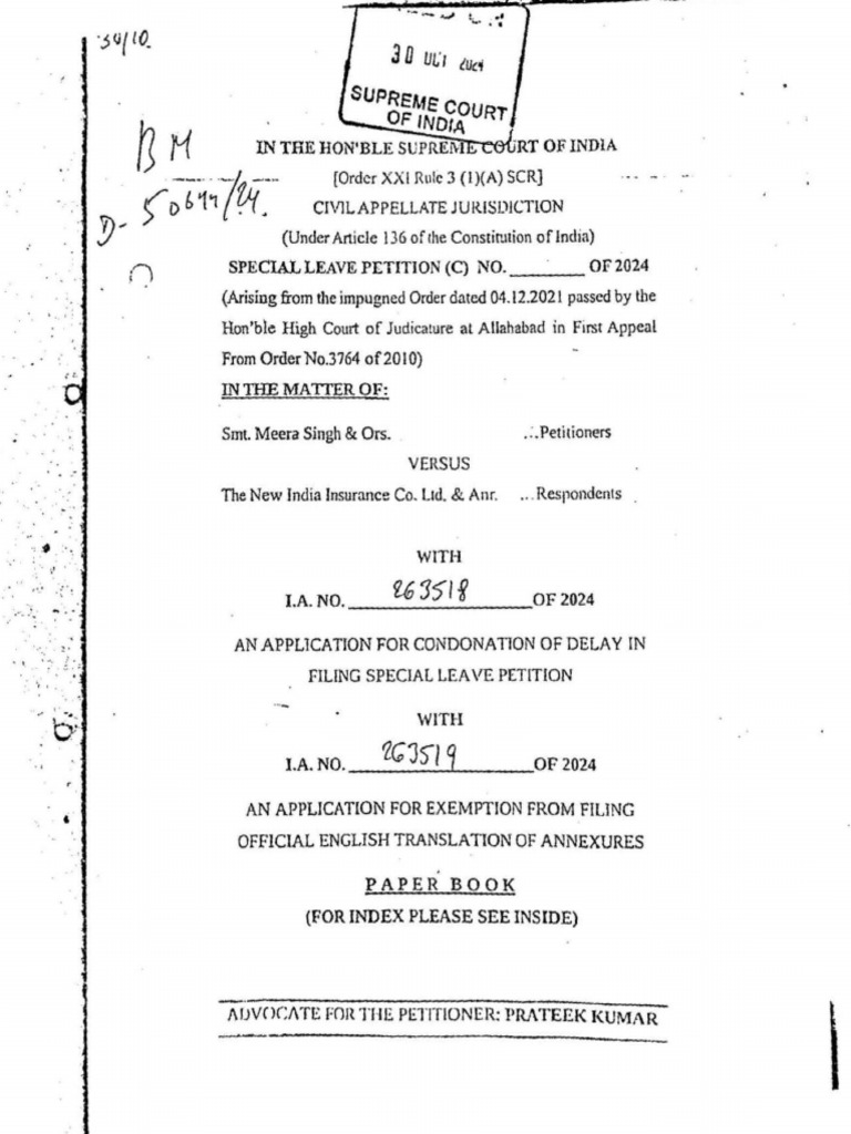 Meera Kumar V New India Insurance | PDF | Damages