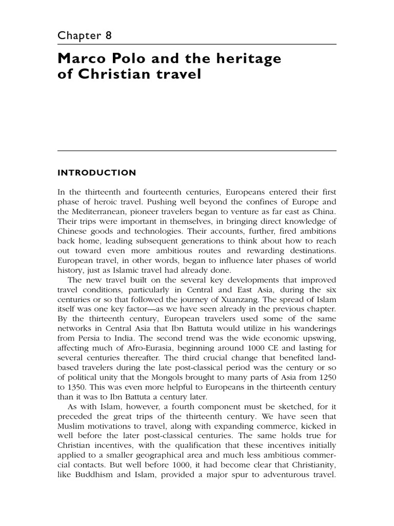 Chapter 8 Marco Polo | PDF | Marco Polo | Mongol Empire