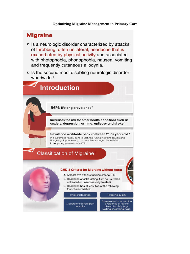 Optimizing Migraine Management in Primary Care | PDF