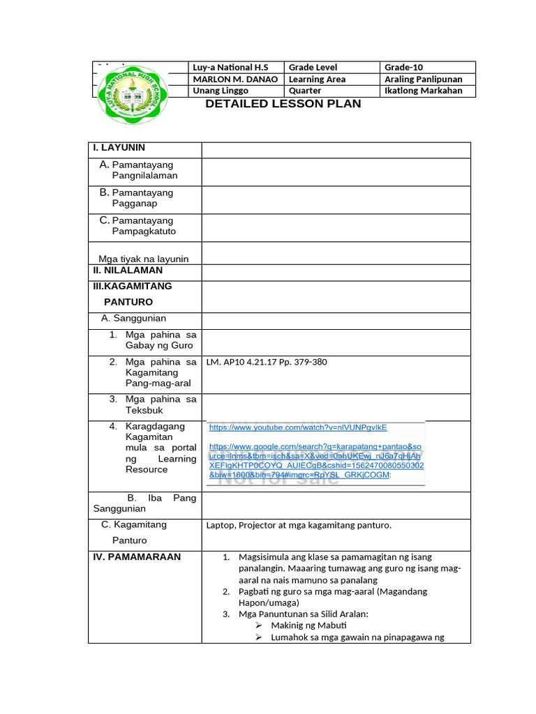 DLP Temp Tagalog | PDF